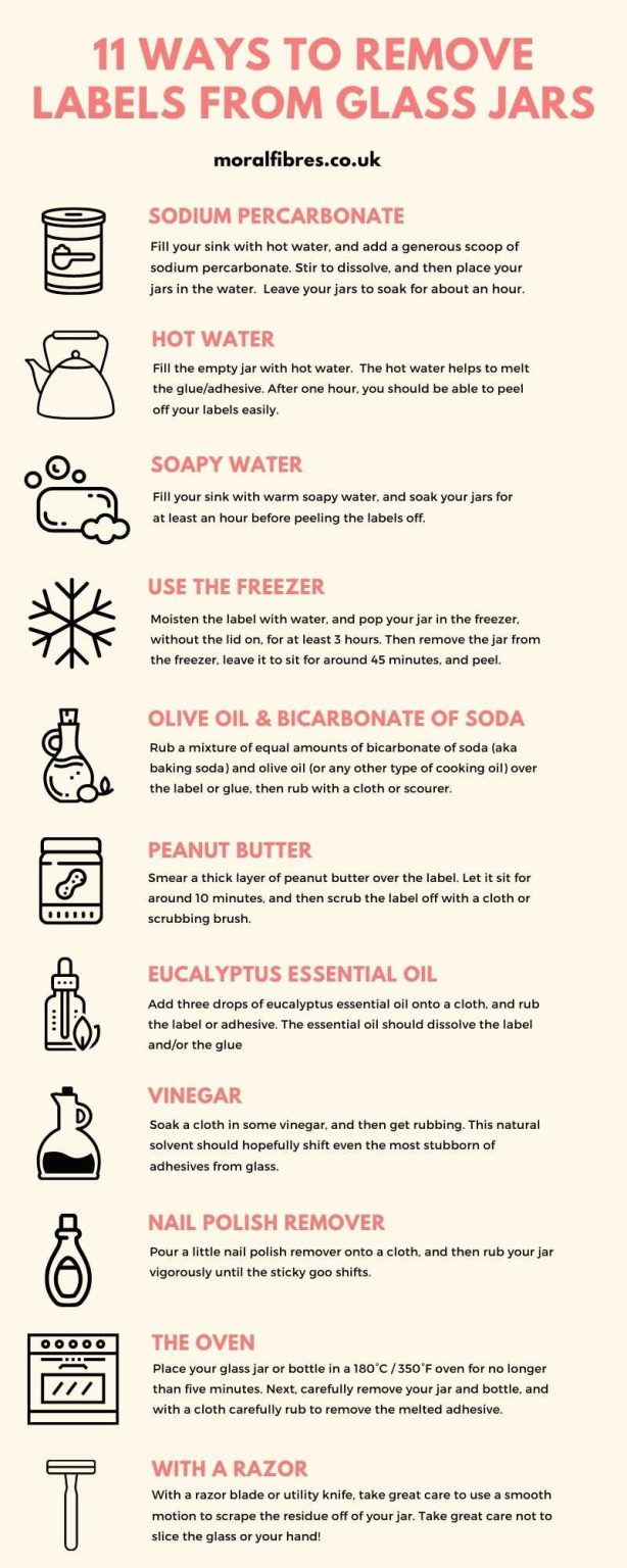 How To Remove Labels From Glass Jars (12 Easy Ways) - Moral Fibres
